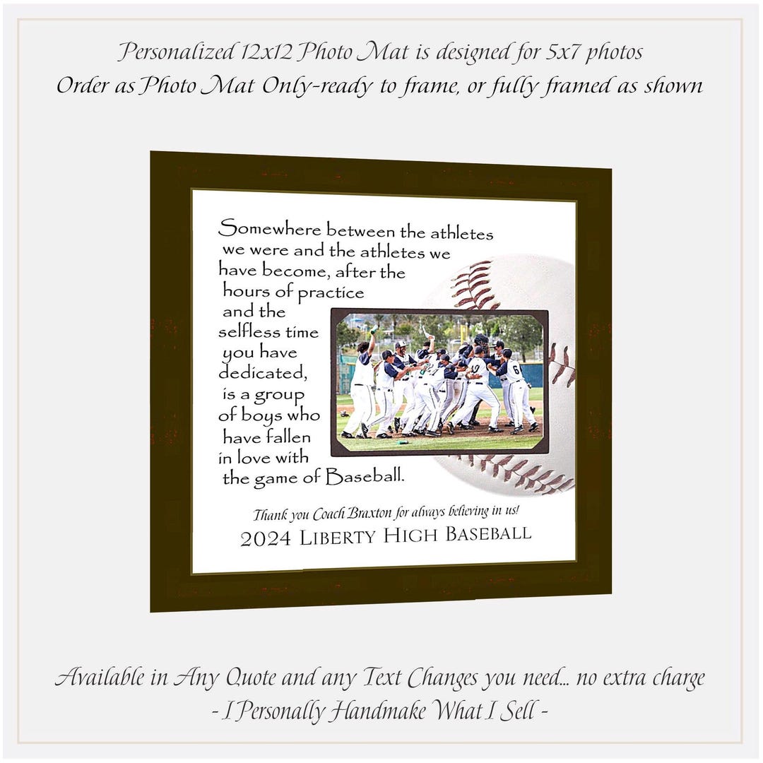 Customizable Team Photo Frame for Coach Appreciation - Personalized ...