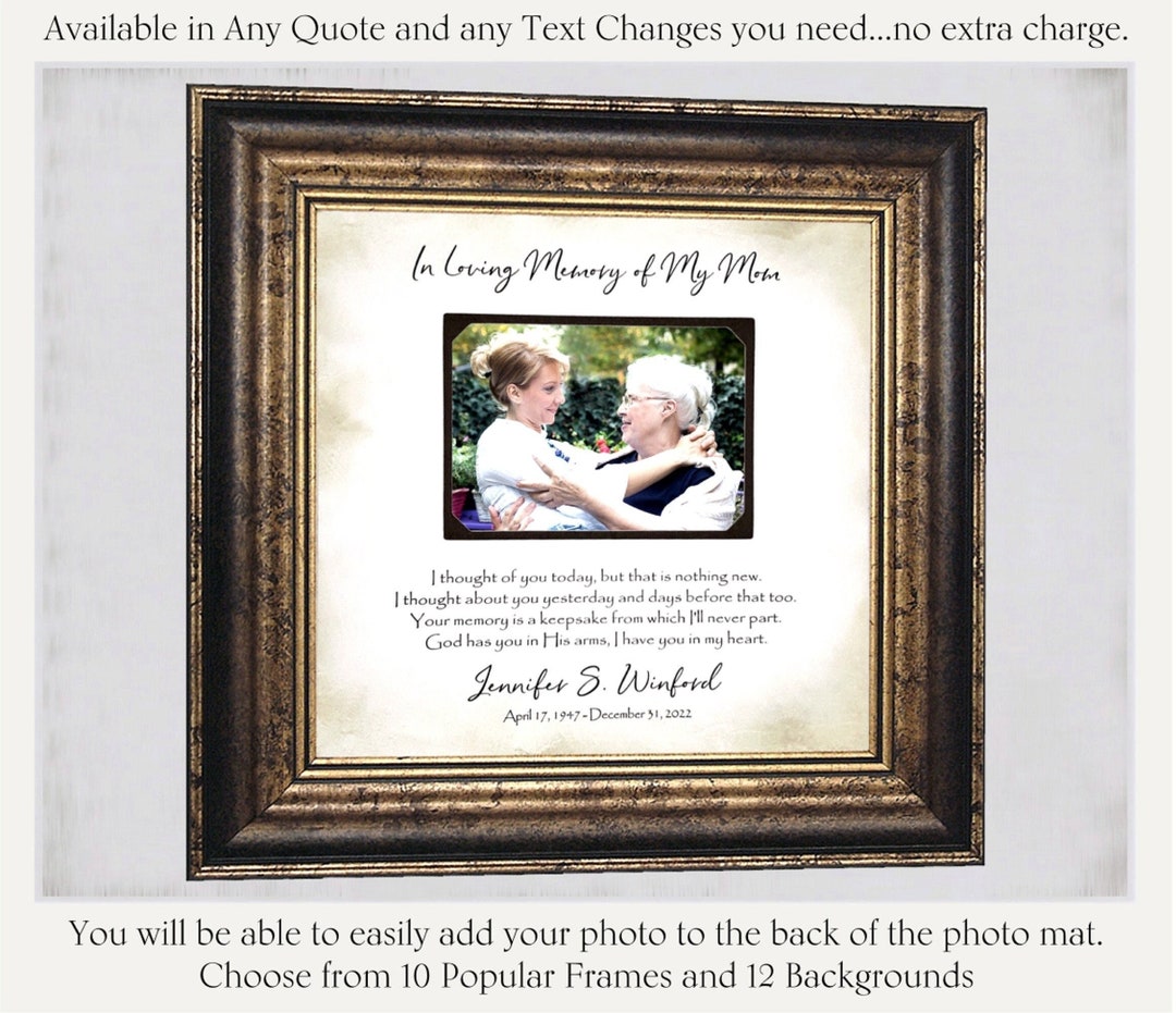 Personalized Memorial Mom Parents Photo Picture Frame - Etsy