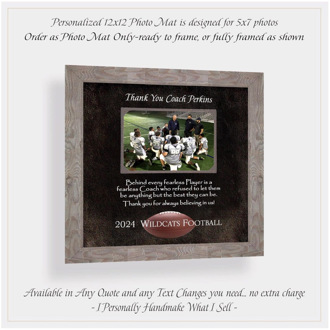 Personalized Football Coach Team Photo Gift: Custom Made ANY Sports ...