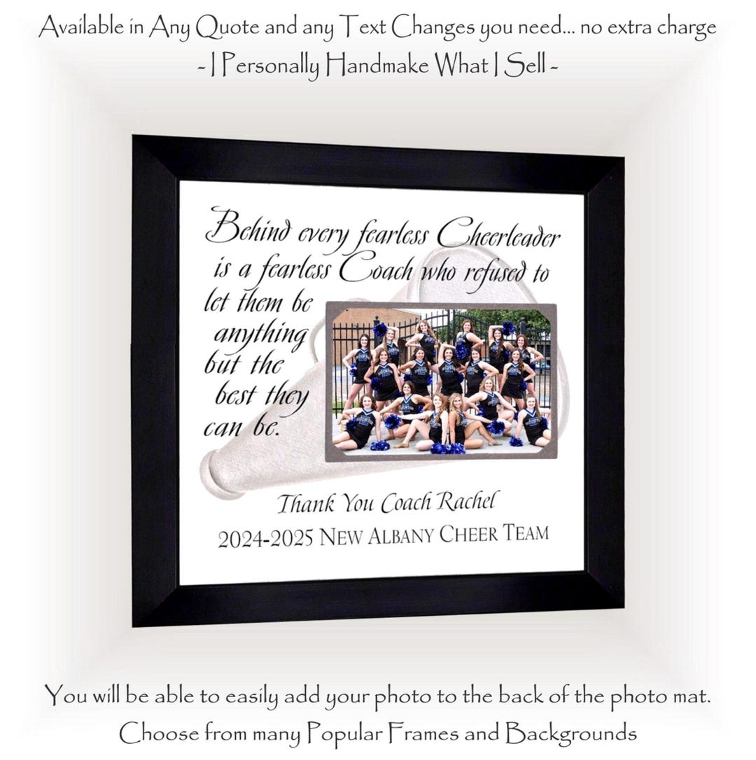 Personalized Coach Team Photo Frame - Cheerleading, Dance, Gymnastics ...