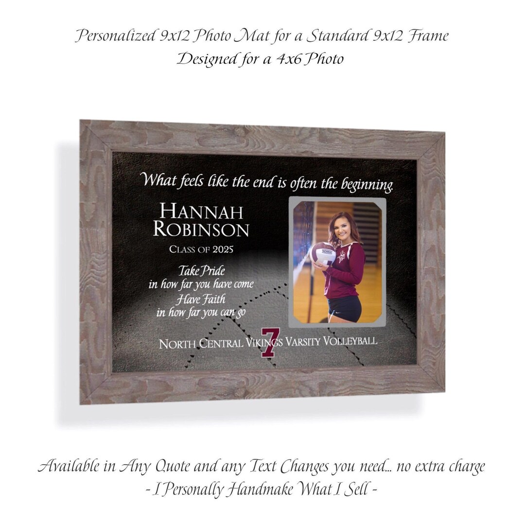 Personalized Volleyball Senior Photo Mat, Graduation Gift (9x12) - Etsy