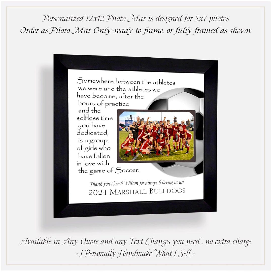 Personalized Soccer Team Photo Frame: Coach Appreciation Gift, 12x12 - Etsy