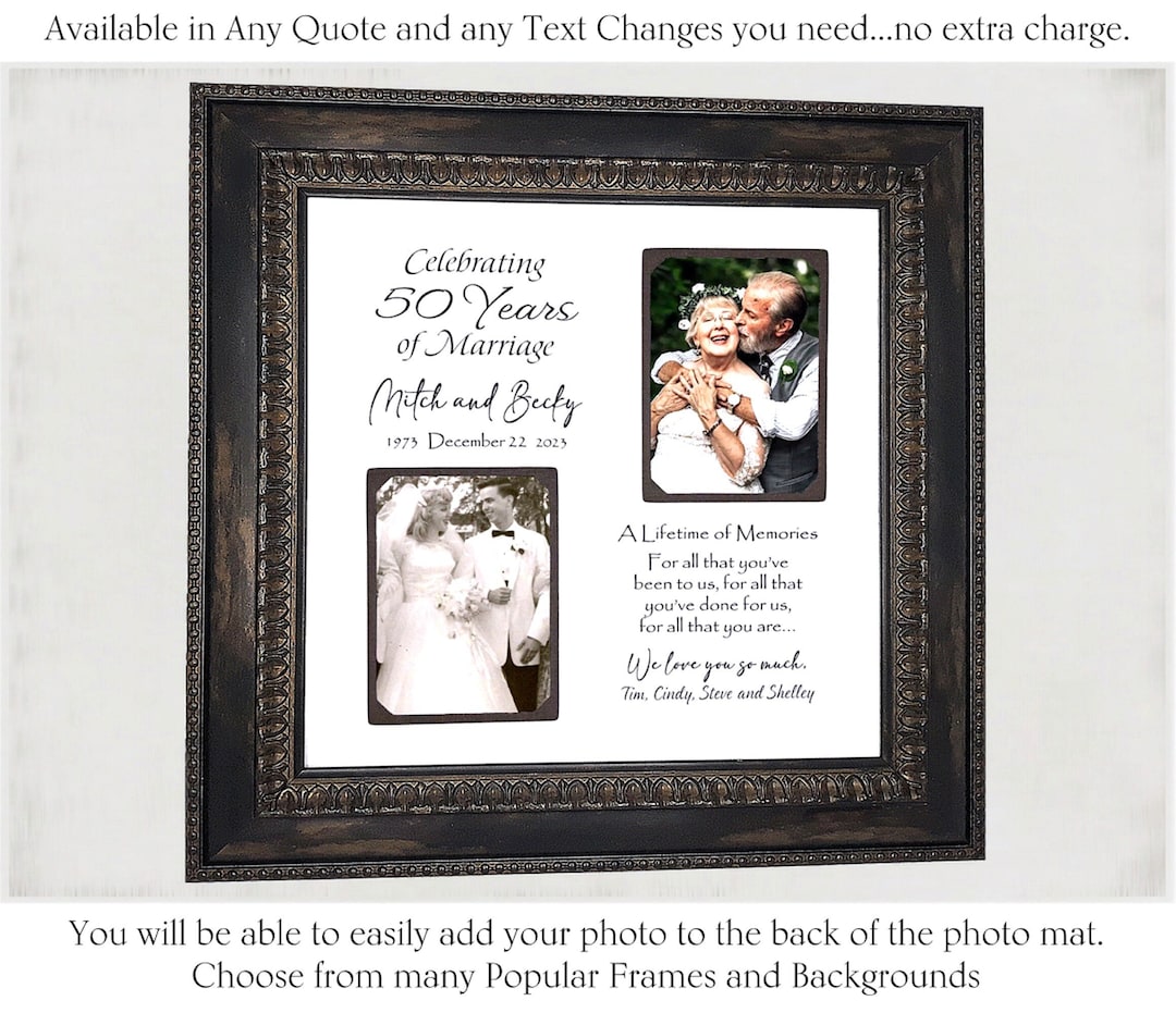 Personalized 50th Wedding Anniversary Party Decorations, Custom 50th ...