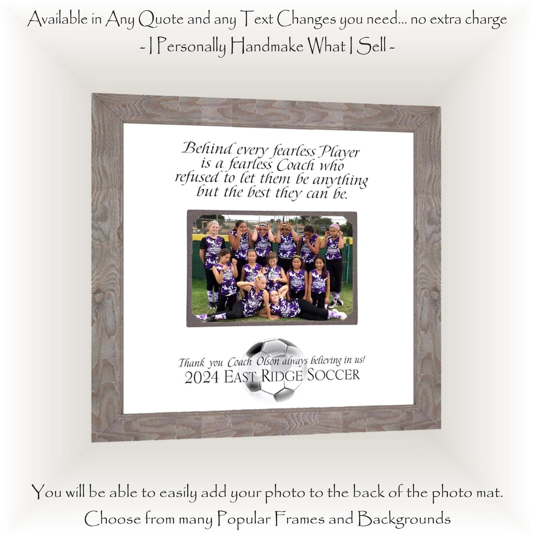 Personalized Soccer Coach Team Photo Frame End of Season Banquet Gift ...