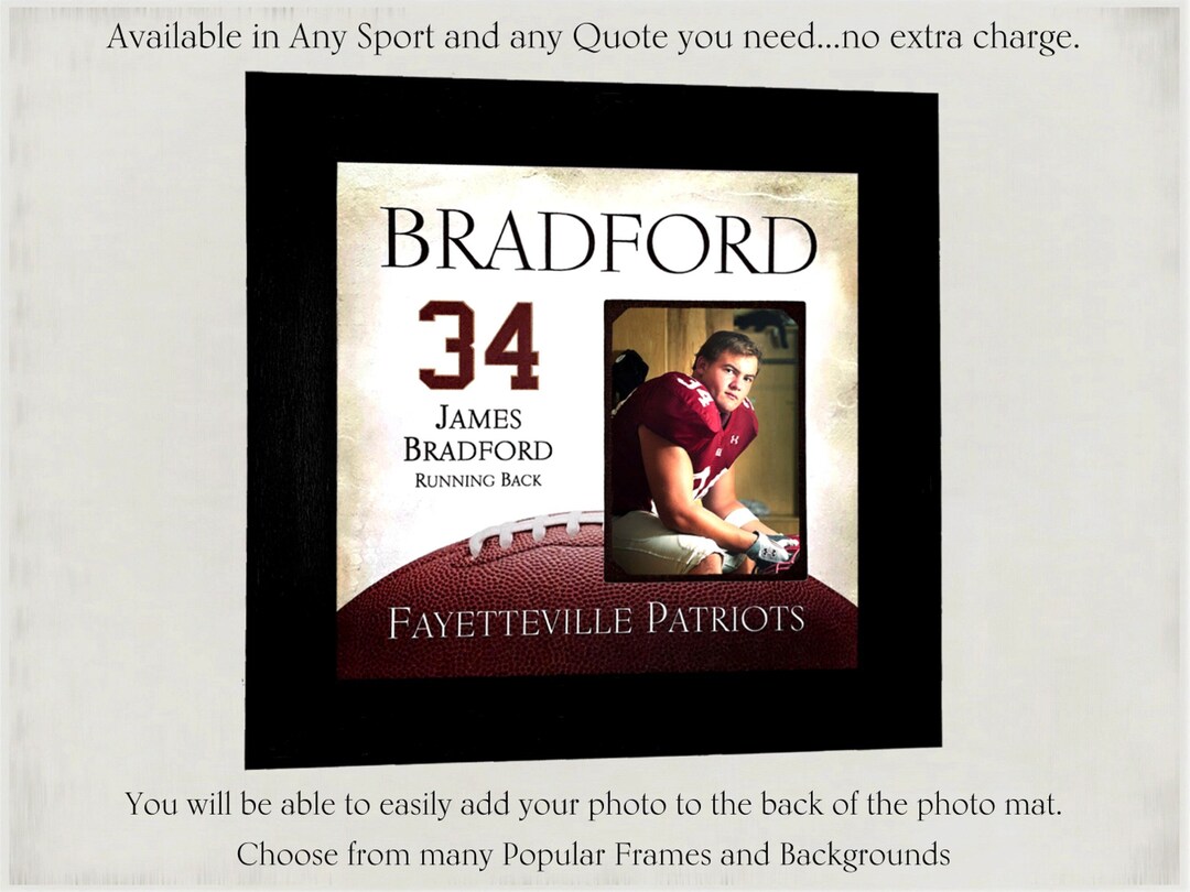 Personalized Senior Night Football Picture Frame, Sports Team Gift ...