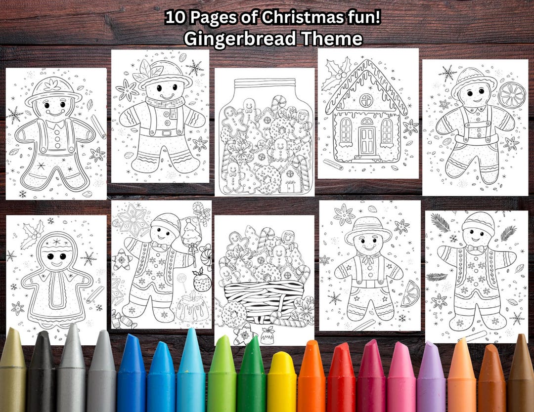 Gingerbread Christmas Activity Pack - 10 Pages - Etsy