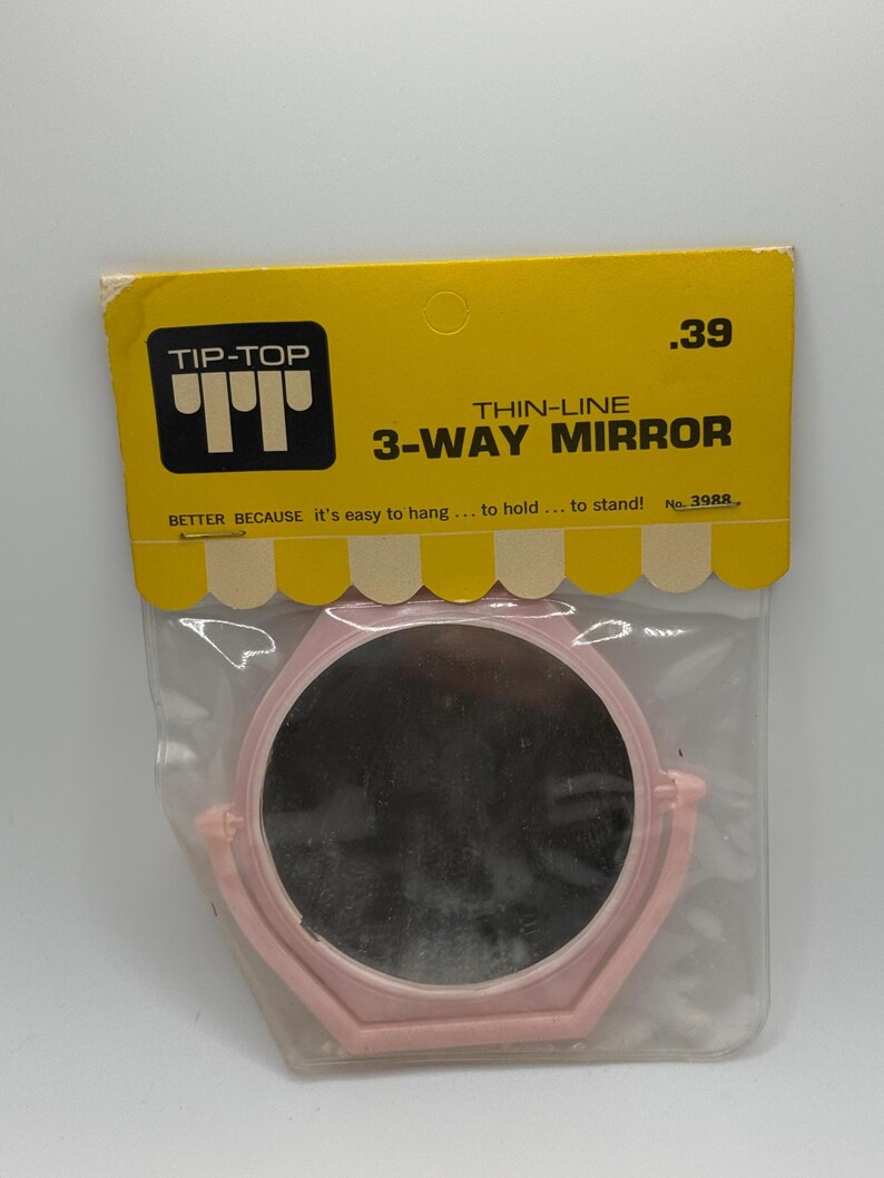 Vintage Tip-top Thin-line 3-way Pocket Mirror With Stand - Etsy