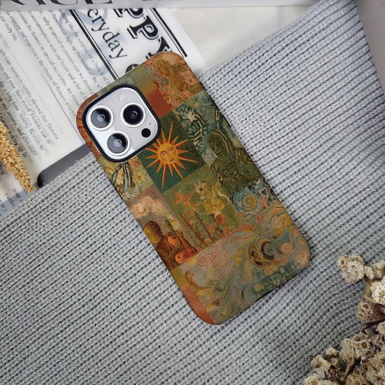 Retro 80s Sun Collage iPhone Case, Aesthetic Phone Cover - Etsy