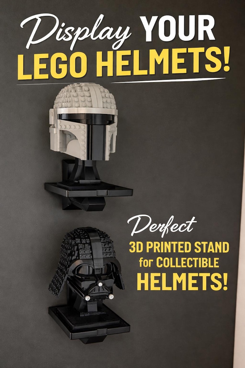 3D Printed LEGO Helmet Wall Mount – Star Wars Display Stand - Etsy