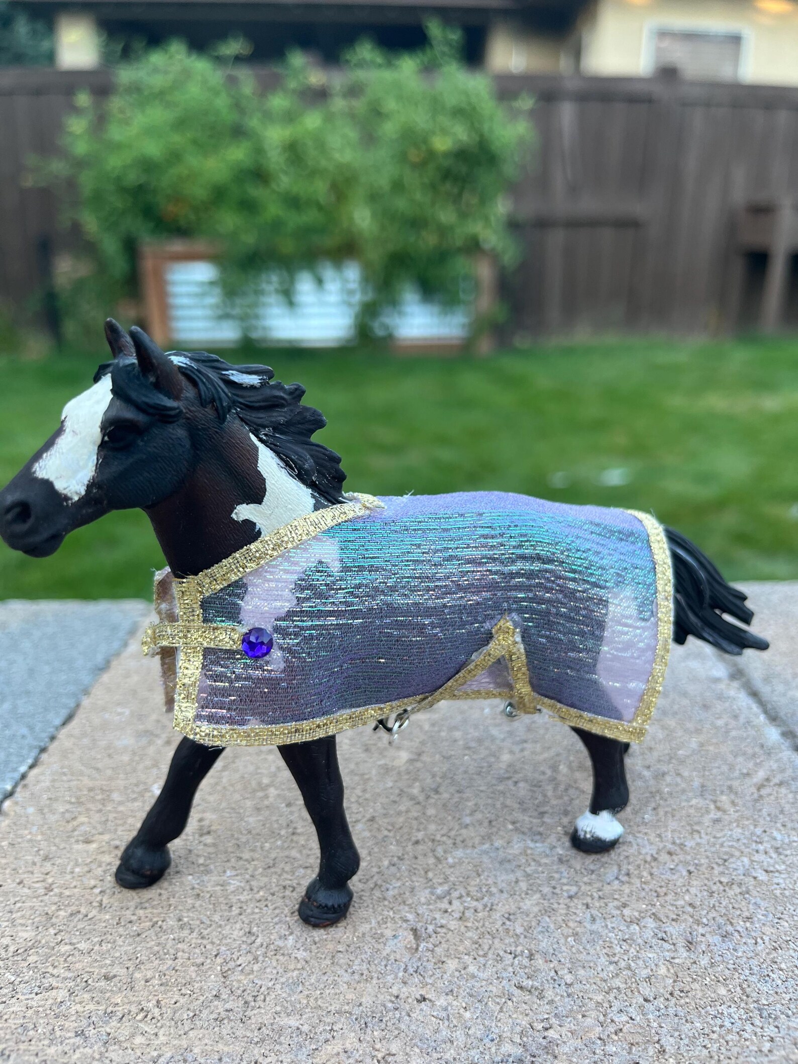 Purple and Gold Shiny Blanket/costume for Schleich Horse - Etsy