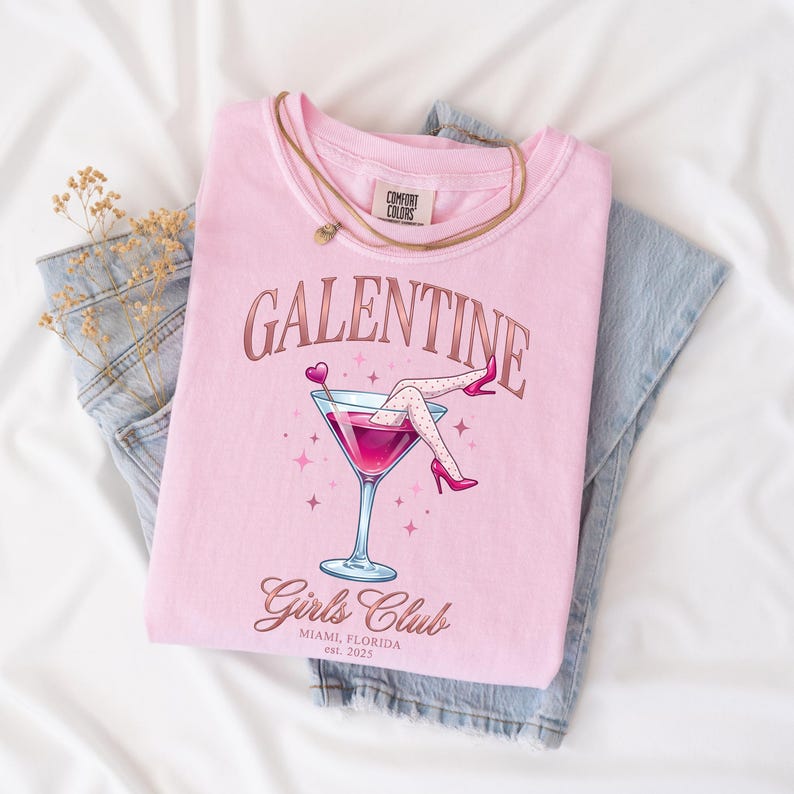 Custom Galentines Day Shirt, Girls Club T Shirt, Custom City Date Tee ...