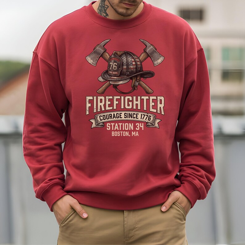 Custom Firefighter Shirt, USA 250th Anniversary Apparel, Personalized ...