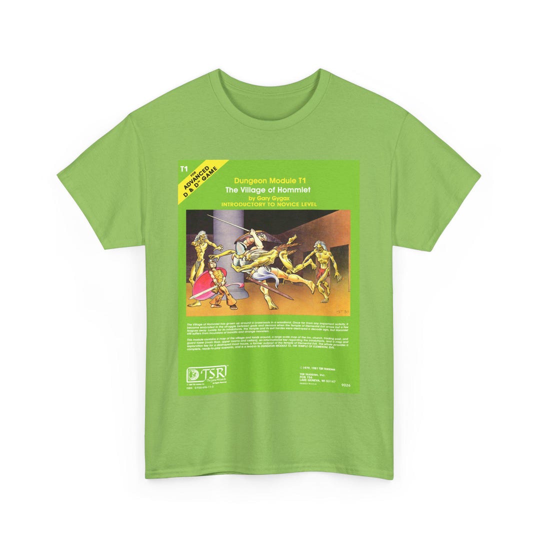 Vintage the Villager of Hommlet Module Tee, Unisex T-shirt, Gamer ...
