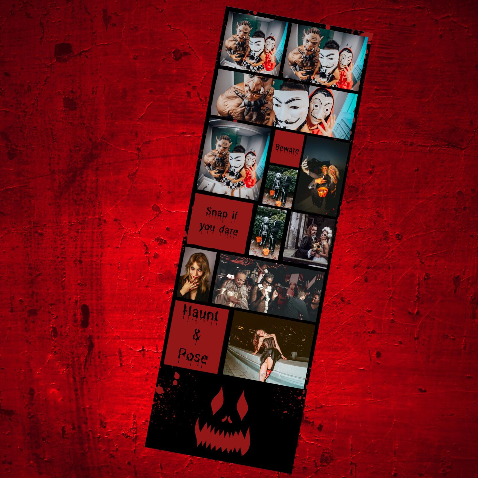 Spooky Halloween Photo Booth Template | Horror Theme (digital Download ...
