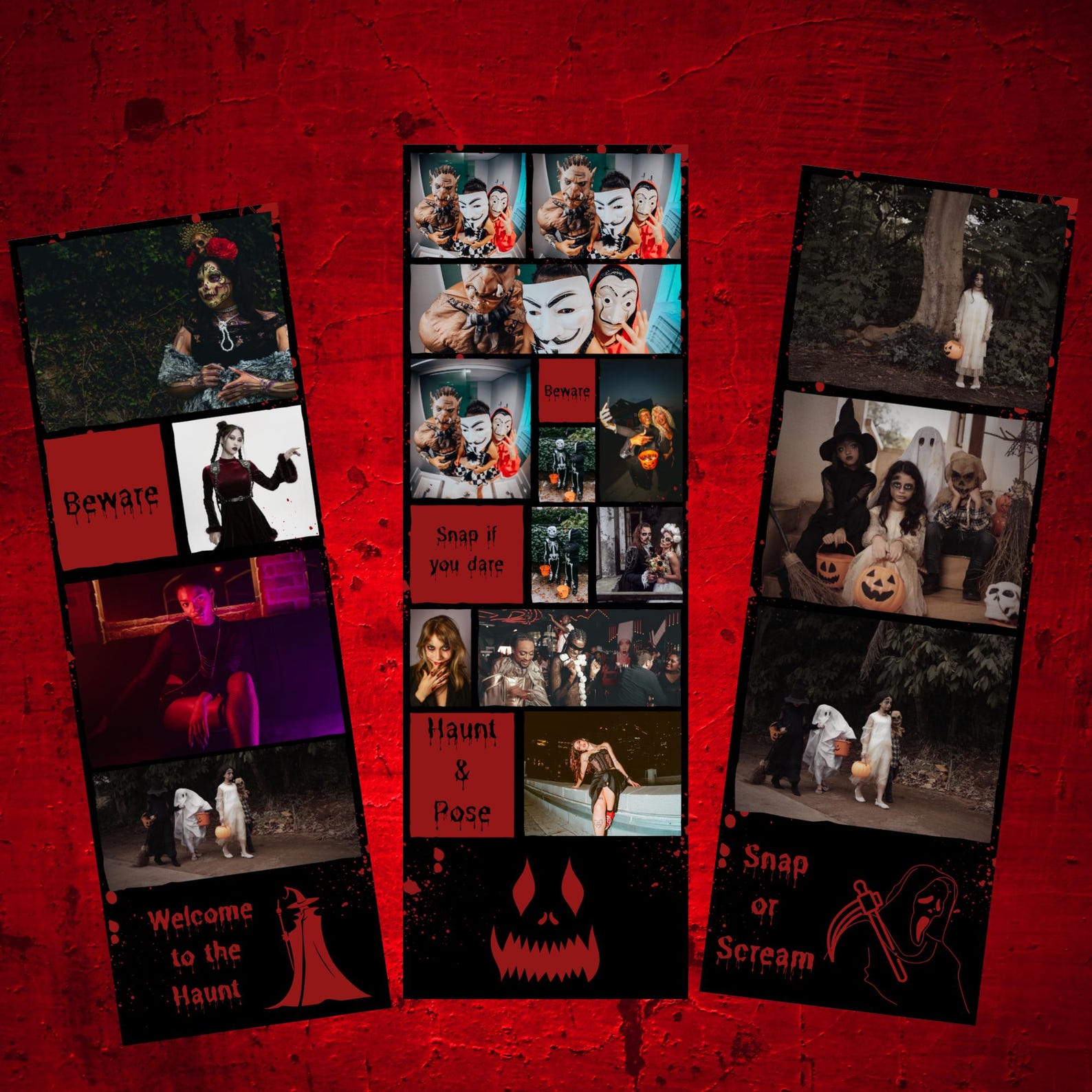 Spooky Halloween Photo Booth Template | Horror Theme (digital Download ...