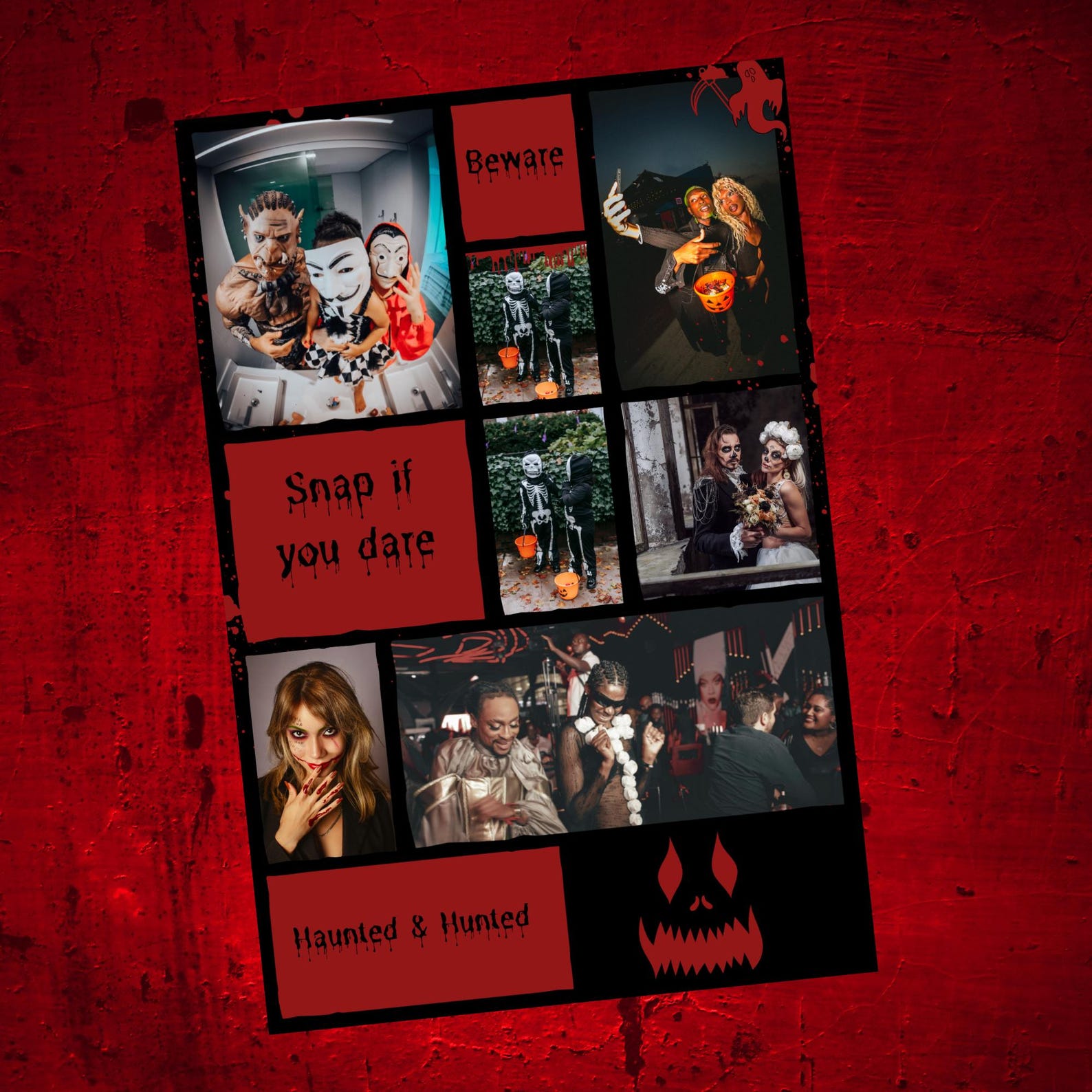 Spooky Halloween Photo Booth Template | Horror Theme (digital Download ...