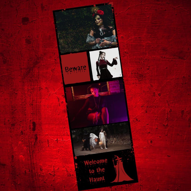 Spooky Halloween Photo Booth Template | Horror Theme (digital Download ...