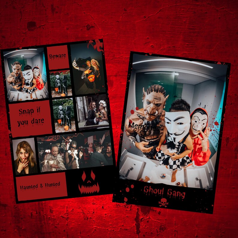 Spooky Halloween Photo Booth Template | Horror Theme (digital Download ...