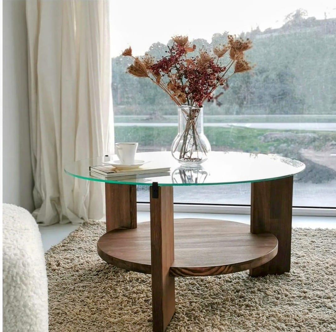 Neostil Mondo Coffee Table | Modern Wooden Top With Metal Legs ...