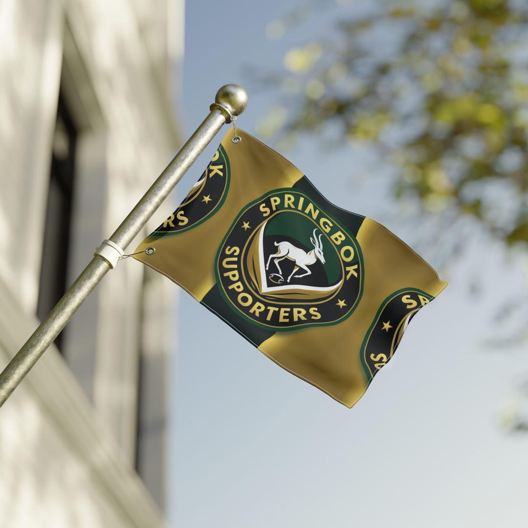 South Africa Rugby Flag, Springbok Supporters Home Decor - Etsy