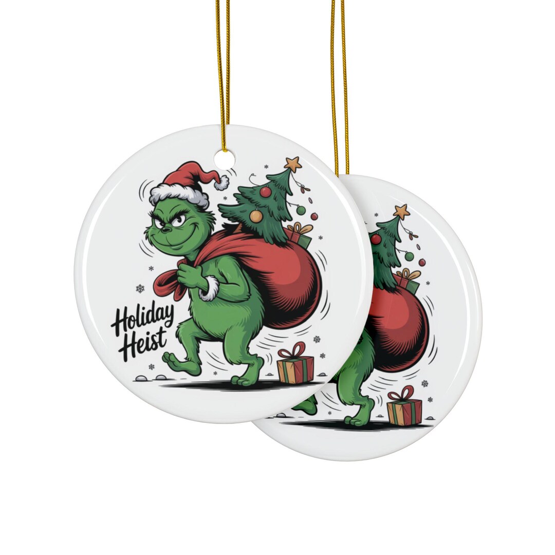 The Grinch Ceramic Ornaments, 2-side Print, (1pc, 3pcs, 5pcs, 10pcs) - Etsy