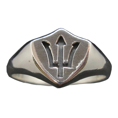 Poseidon Symbol Trident Rings Poseidon Ring Mens Signet Ring - Etsy ...