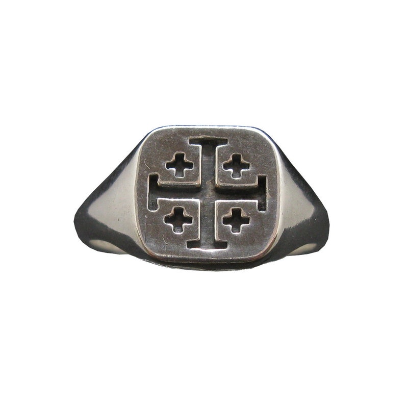 Crusader Signet Ring Silver - Etsy