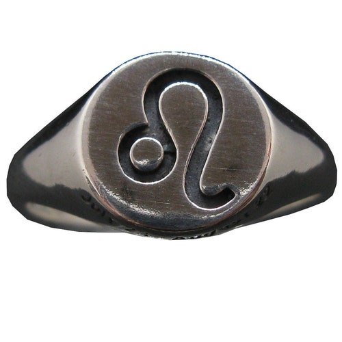 Zodiac Sign Leo Ring in Sterling Silver Zodiac Sign - Etsy