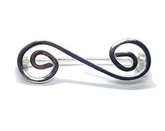 Solid Silver Brooch | Etsy