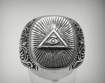 Illuminati ring | Etsy