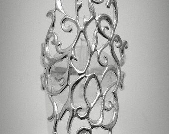 Sterling Silver Long Ring | Etsy