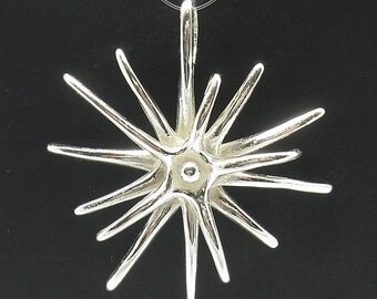 PE000029 Sterling silver pendant Sun solid 925 | Etsy