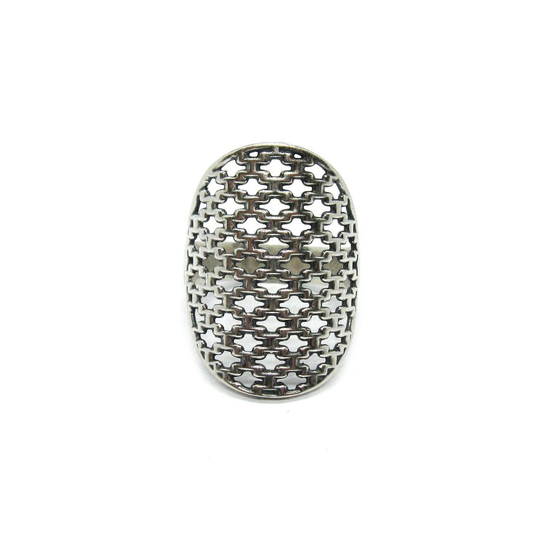 Long Sterling Silver Ring Genuine Solid Stamped 925 R002115 - Etsy