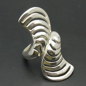 Very Long Sterling Silver Ring Solid Genuine Stamped 925 - Etsy