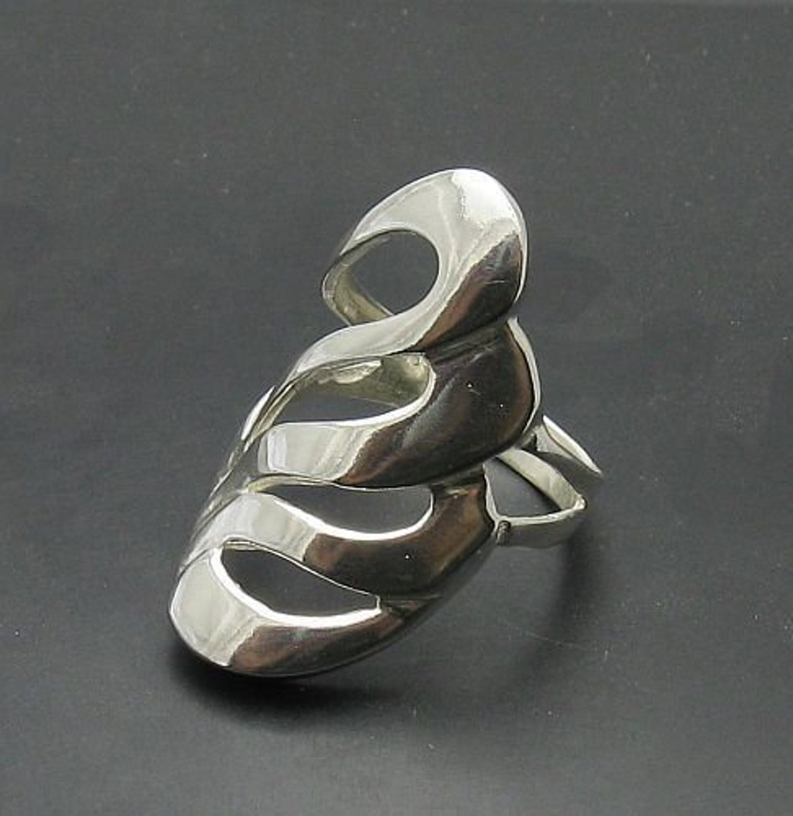 Long Sterling Silver Ring Solid Genuine Stamped 925 - Etsy