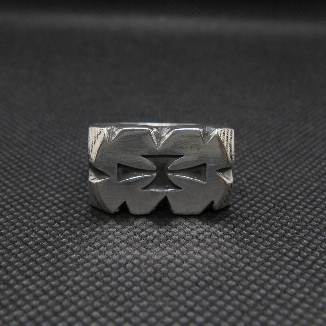 Sterling Silver Men Ring Cross Solid Genuine Hallmarked 925 - Etsy