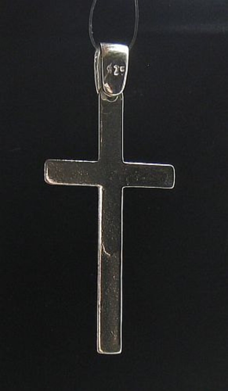 PE000659 Sterling Silver Pendant Solid 925 Cross - Etsy
