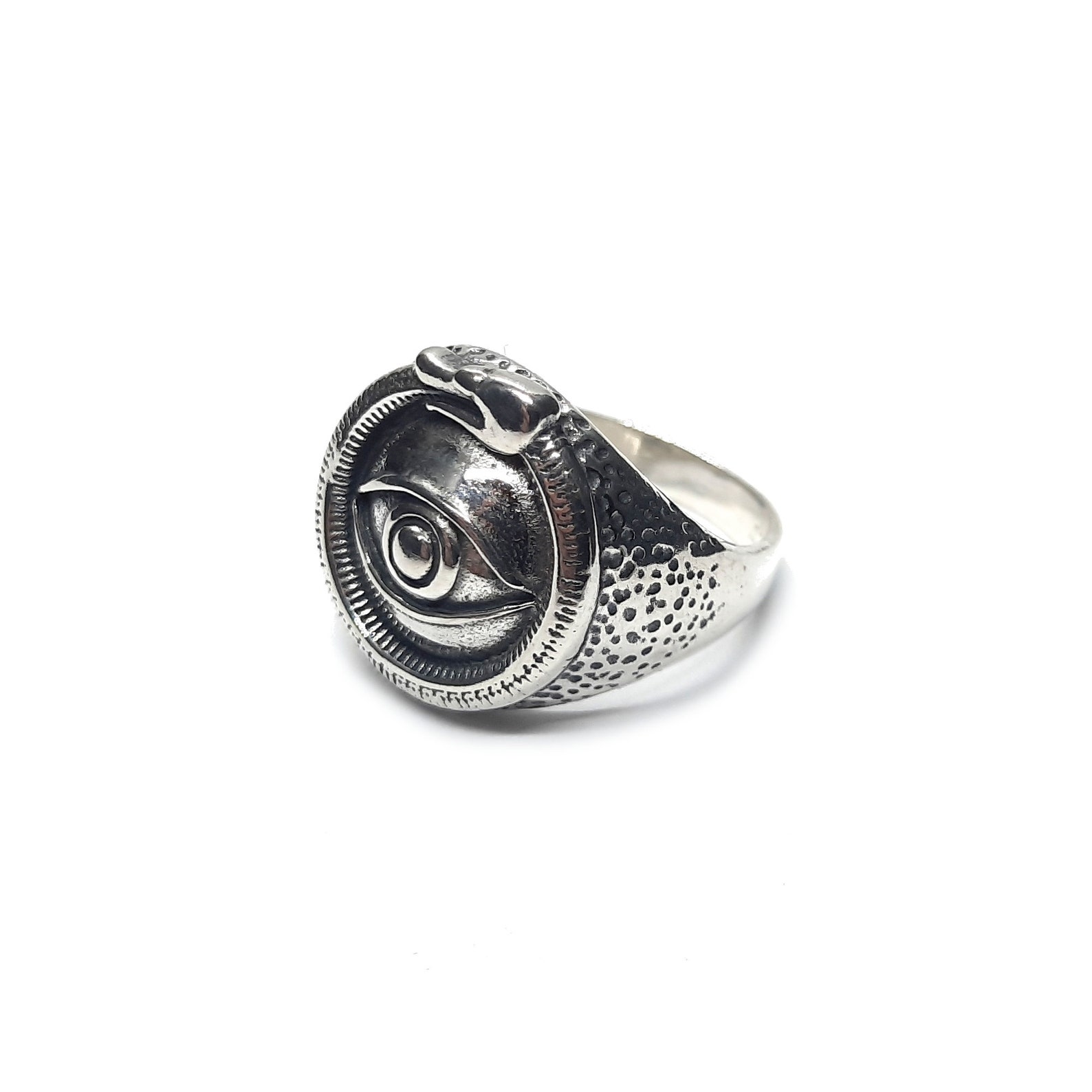 Sterling Silver Ring Eye Uroboros Snake Genuine Solid Hallmarked 925 - Etsy