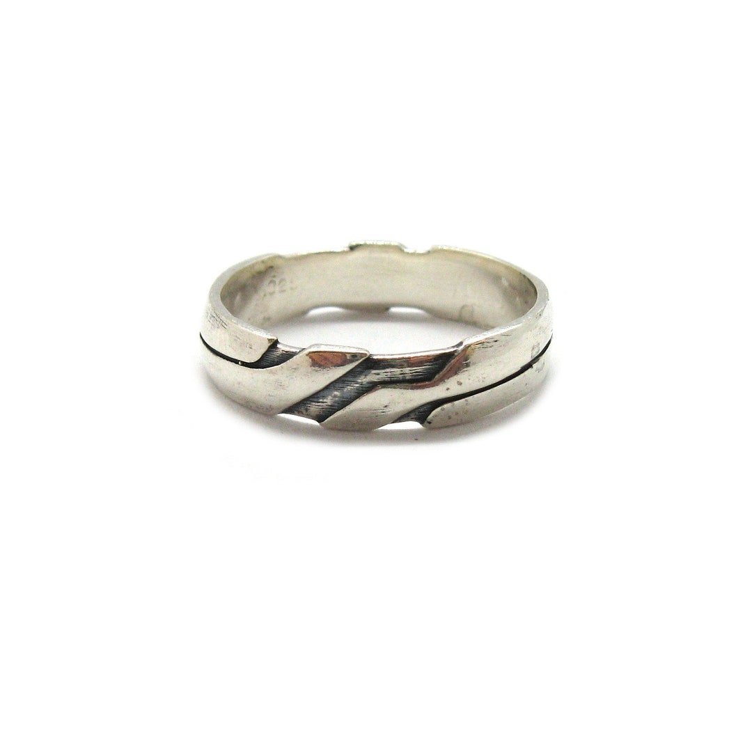 R001908 Sterling Silver Ring Band Solid Hallmarked 925 - Etsy