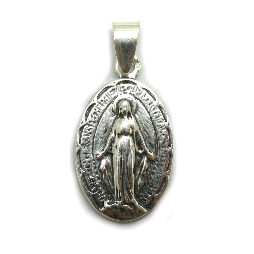 PE000369 Sterling Silver Pendant 925 the Virgin Mary - Etsy