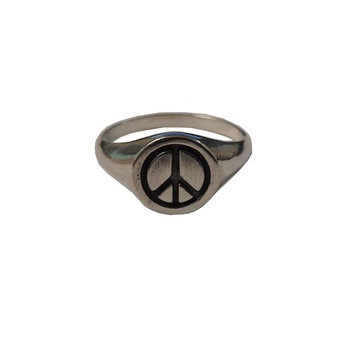 Sterling Silver Peace Sign Ring New Vintage Wholesale - Etsy