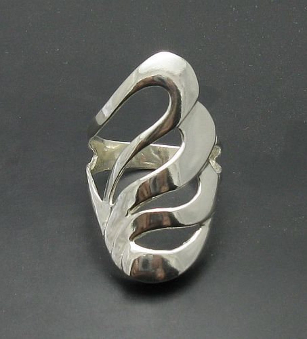 Long Sterling Silver Ring Solid Genuine Stamped 925 - Etsy