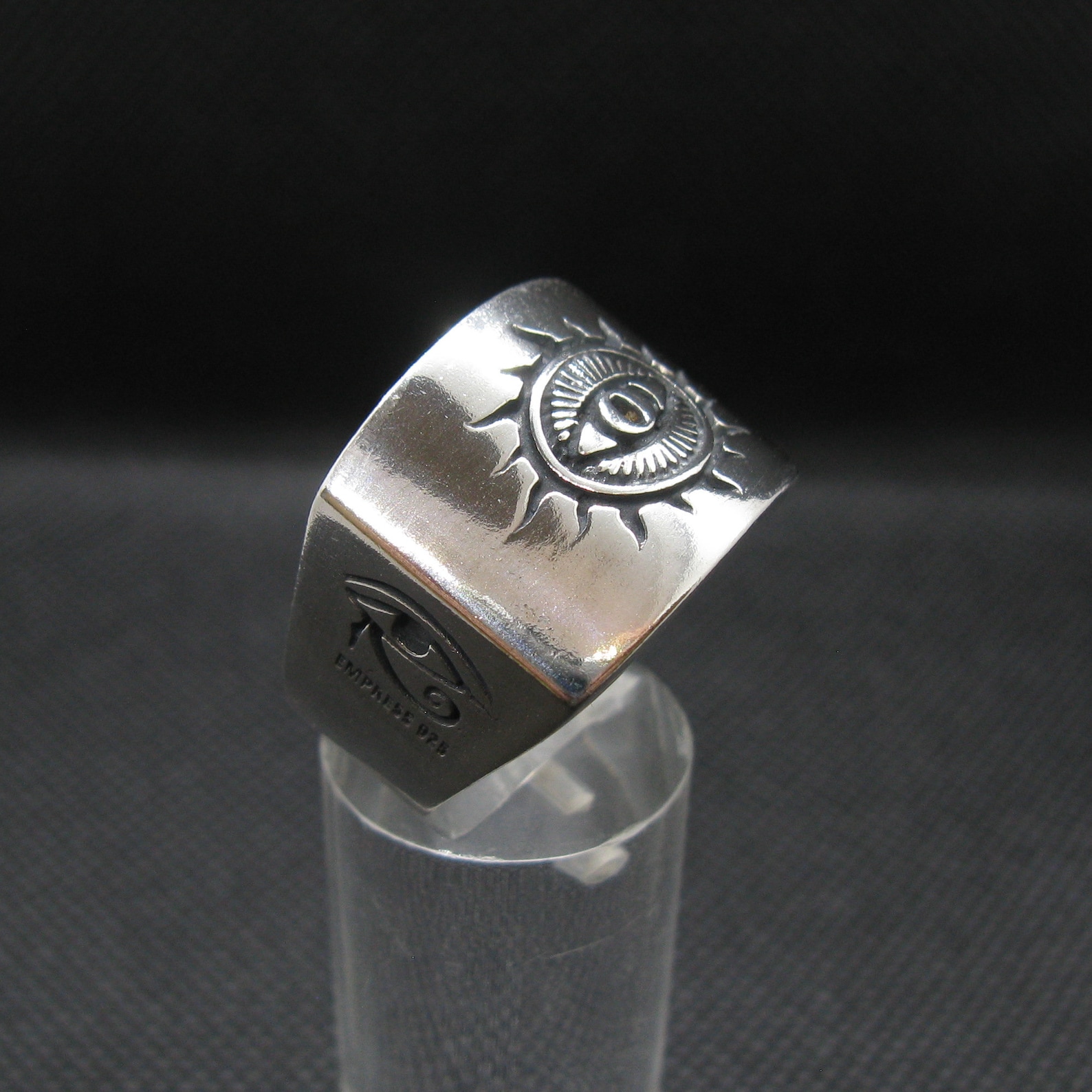 Sterling Silver Men Ring Amon Ra Eye Sun Genuine Solid Hallmarked 925 ...