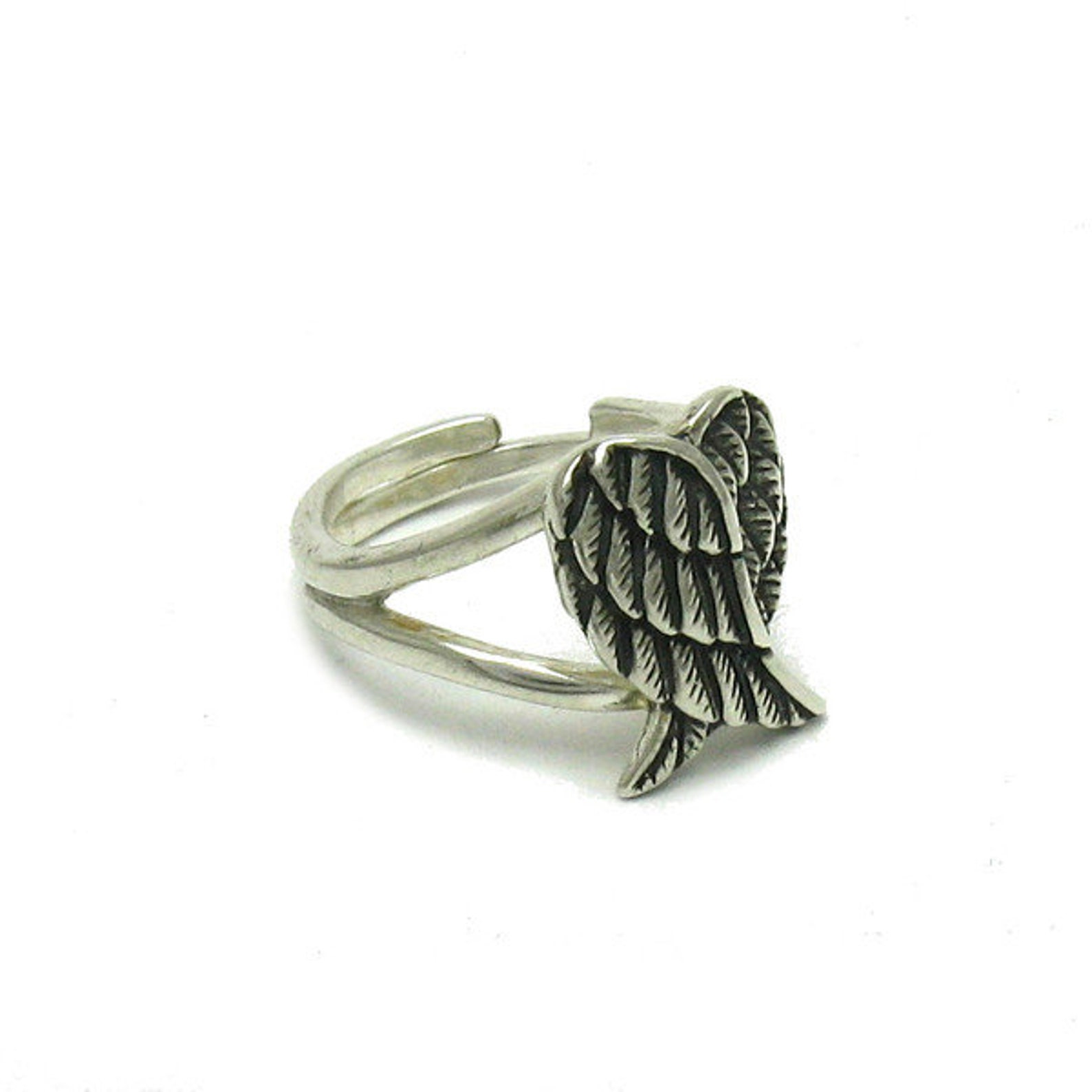 R001424 STERLING SILVER Ring 925 Angel Wings | Etsy