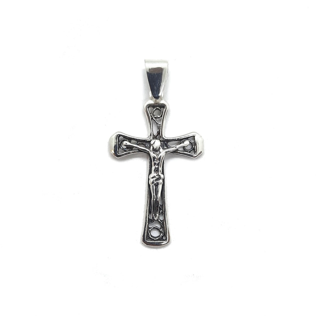 Genuine Sterling Silver Religious Pendant Cross Hallmarked 925 - Etsy