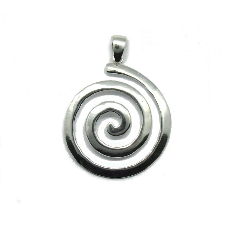 PE001325 Sterling Silver Pendant Solid Hallmarked 925 Spiral - Etsy