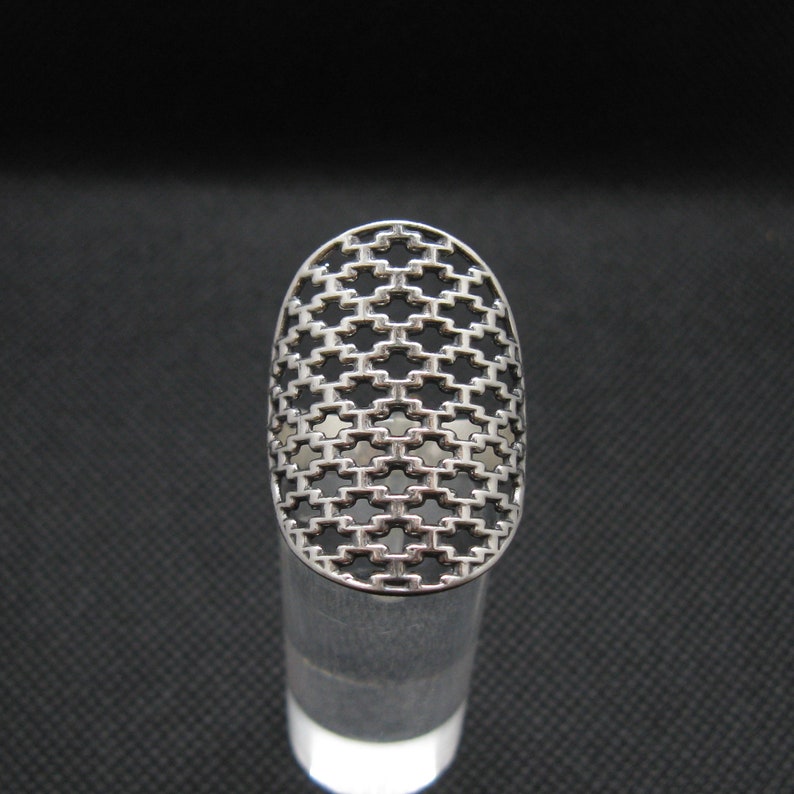 Long Sterling Silver Ring Genuine Solid Stamped 925 R002115 | Etsy