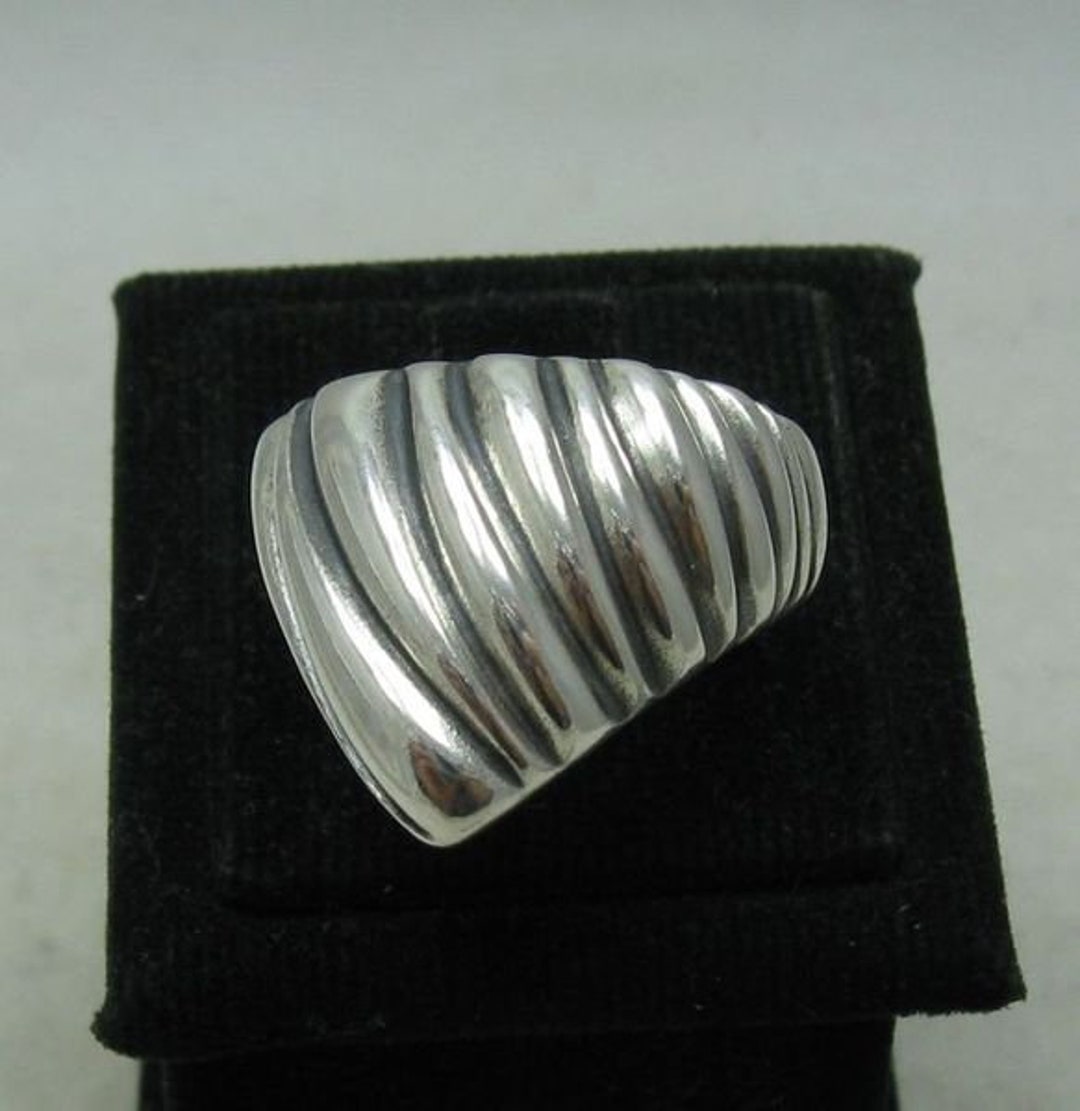 Stylish Sterling Silver Ring Triangle Solid Genuine Stamped 925 Nickel ...