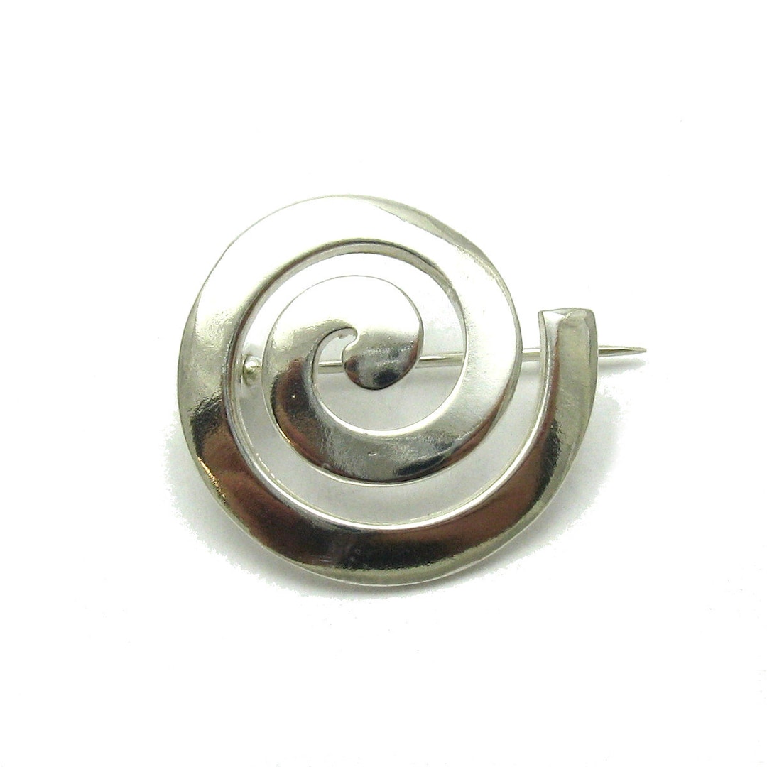 A000115 Sterling Silver Brooch 925 Spiral - Etsy