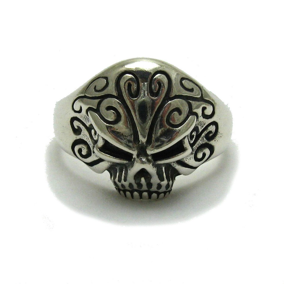 Sterling Silver Ring Skull Solid Genuine Hallmarked 925 - Etsy
